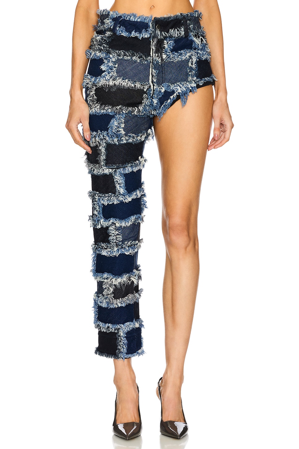 Romeo Hunte Black One Leg Pant in Black | REVOLVE