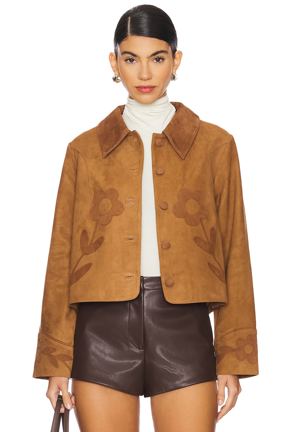 RIXO Dionne Jacket in Retro Tan | REVOLVE