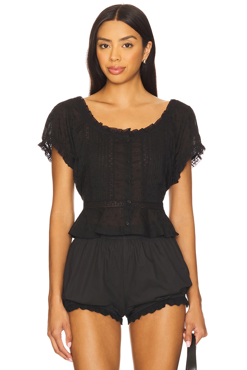RIXO Sandi Top in Black | REVOLVE