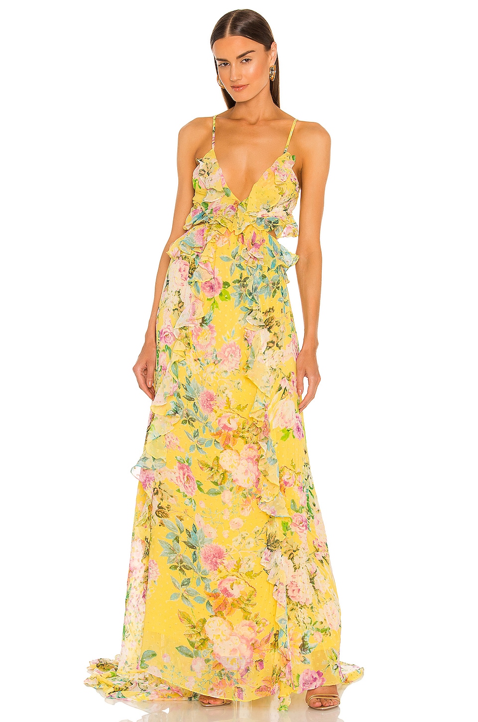 ROCOCO SAND X REVOLVE Calla Dress in Yellow Floral | REVOLVE
