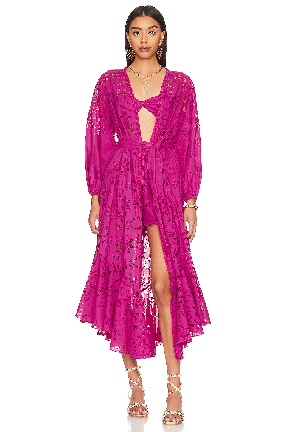 ROCOCO SAND Moss Robe in Pink | REVOLVE