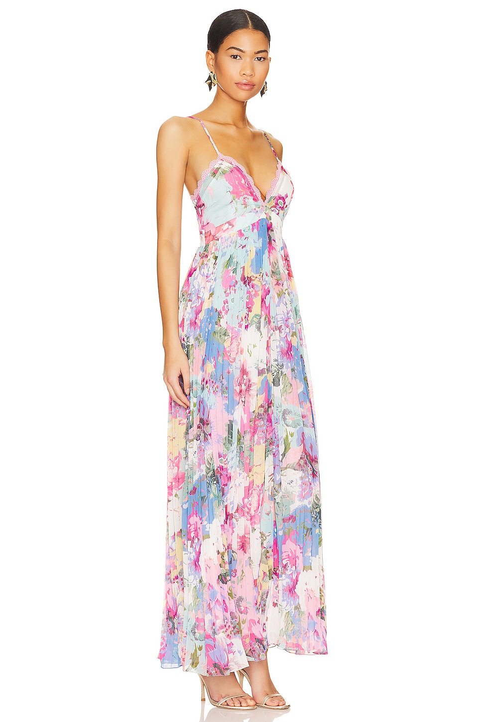 ROCOCO SAND Aster Maxi Dress in Pink & Powder Blue | REVOLVE