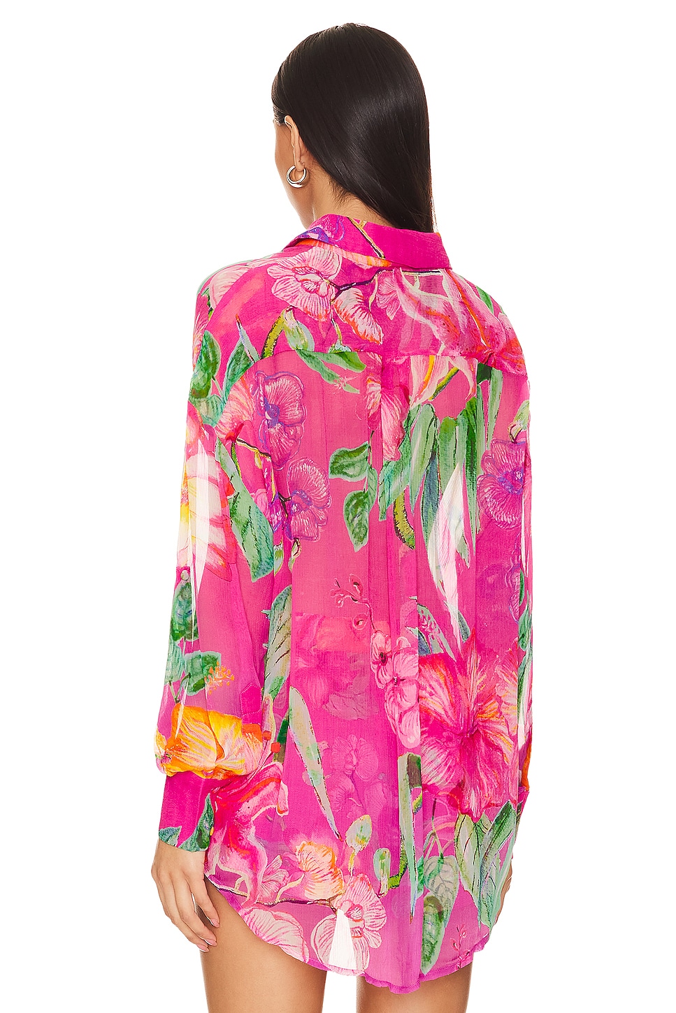 ROCOCO SAND Megan Button Up Shirt in Pink Floral | REVOLVE