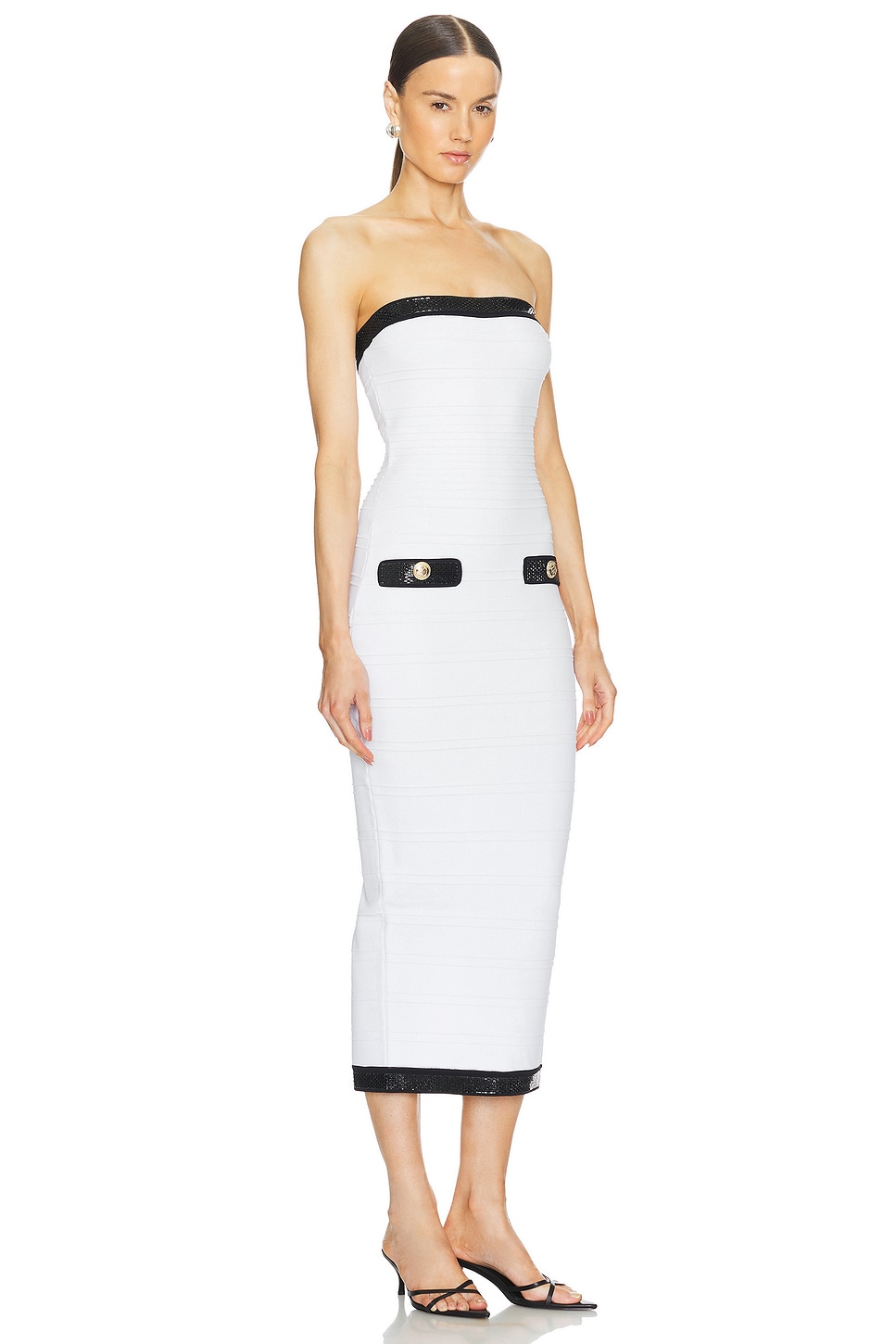 retrofete Jenn Dress in White & Black | REVOLVE