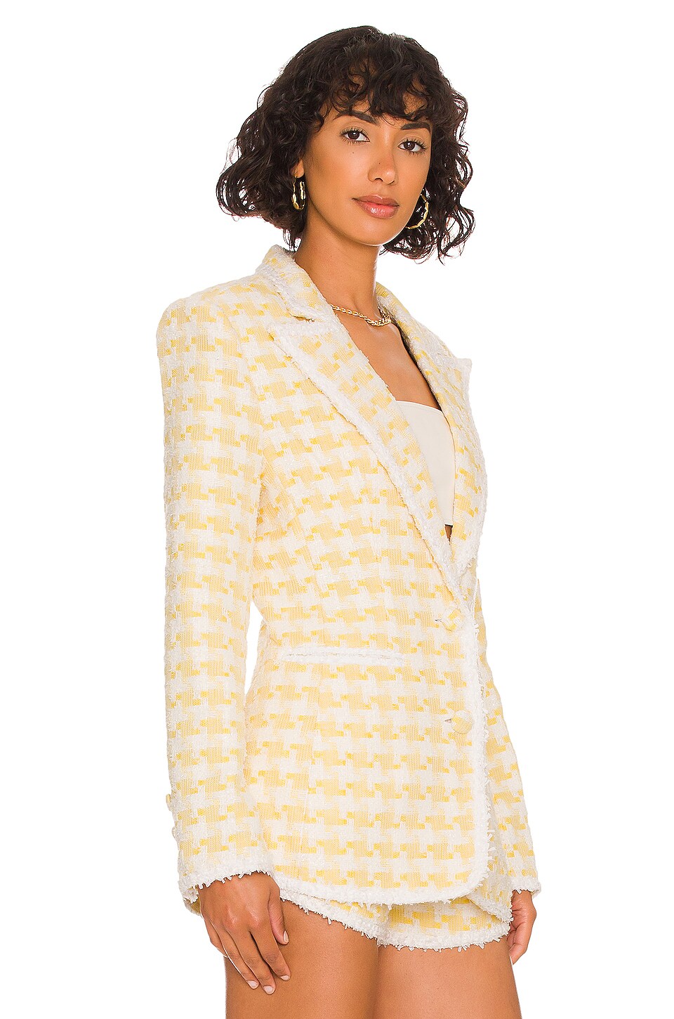 retrofete Dillon Blazer in Yellow & White | REVOLVE