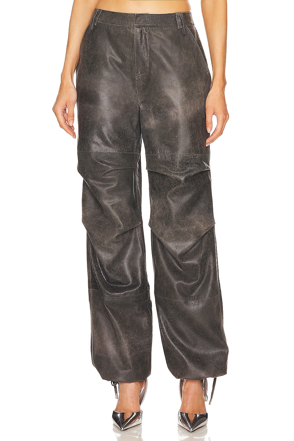 retrofete Tesla Leather Pant in Vintage Black | REVOLVE