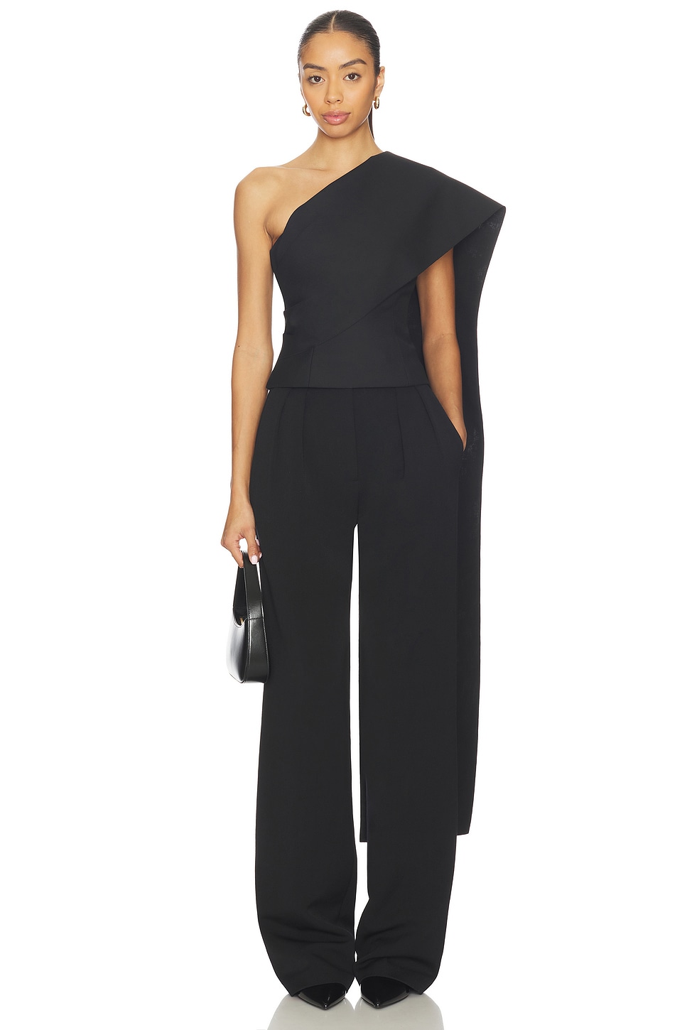 Rohe One-shoulder Cape Top in Black | REVOLVE