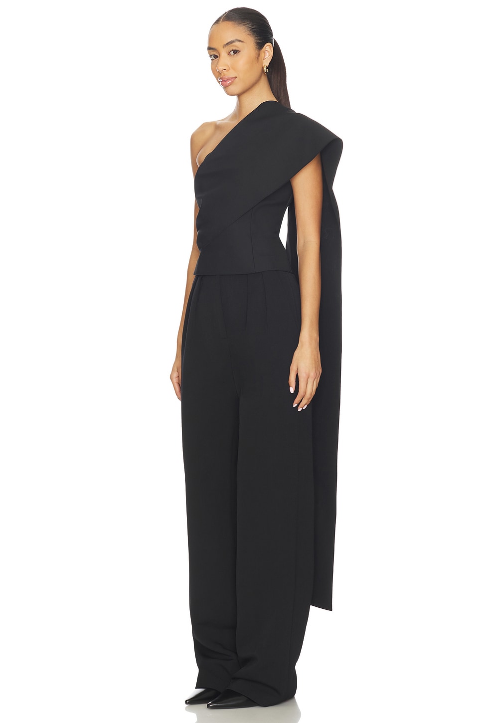 Rohe One-shoulder Cape Top in Black | REVOLVE