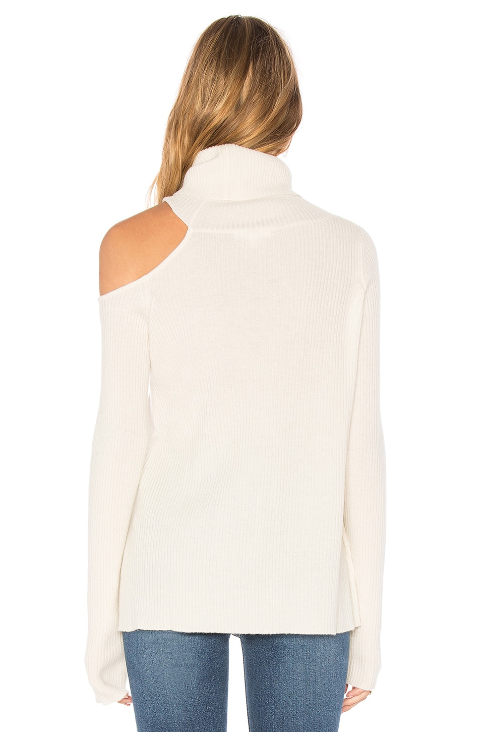 ROI Cut Out Turtleneck Sweater in Ivory | REVOLVE
