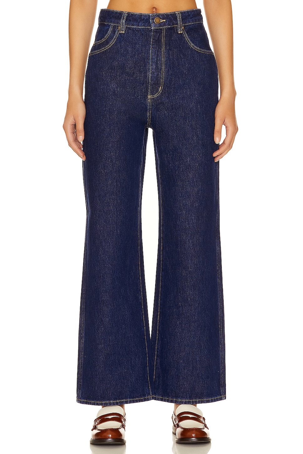 ROLLA'S Heidi Ankle Jeans in Organic Dark Blue in Rinse Blue | REVOLVE