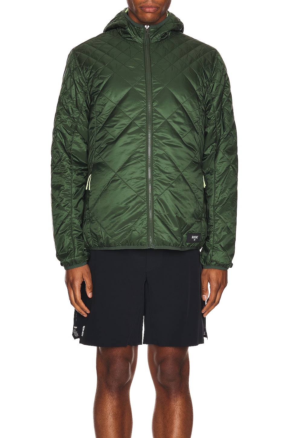 Rhone Tundra Quilted Hooded Jacket in Camping Green | REVOLVE
