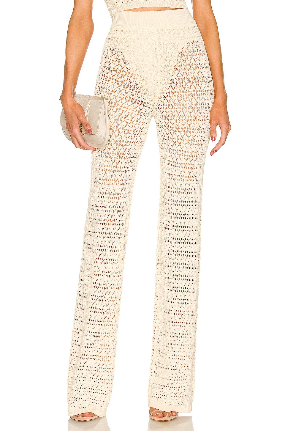 Ronny Kobo Elmore Knit Pant in Ivory | REVOLVE
