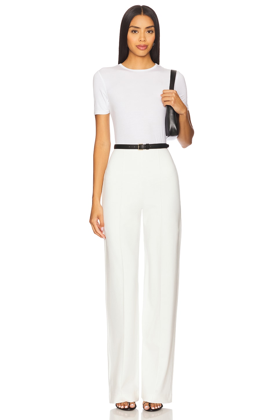 Ripley Rader Ponte Knit Straight Leg Pant in Heather Grey | REVOLVE