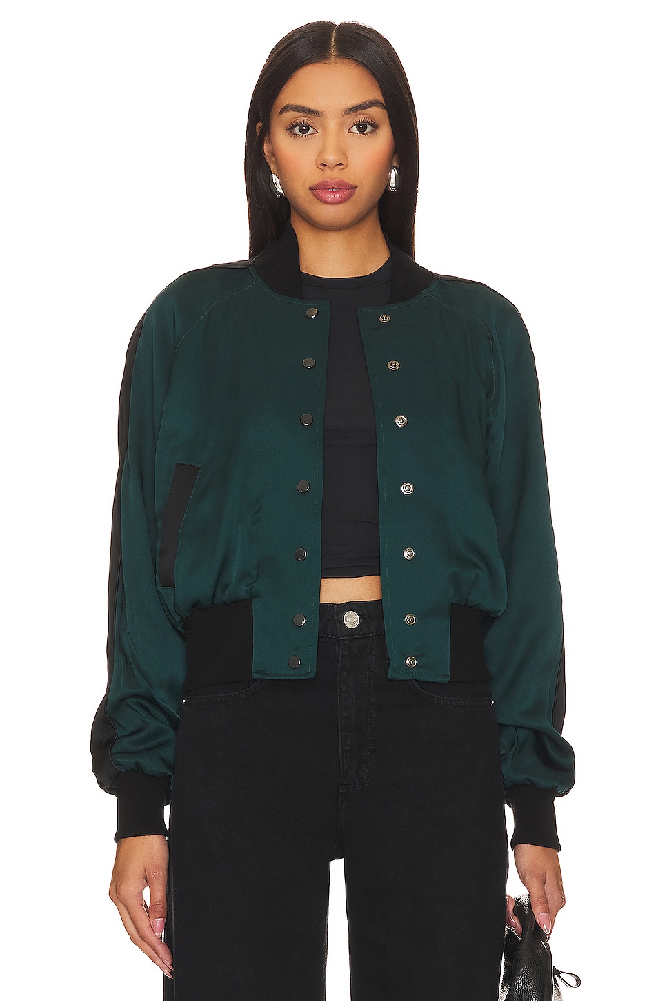 RTA Bomber Jacket in Forest Black | REVOLVE