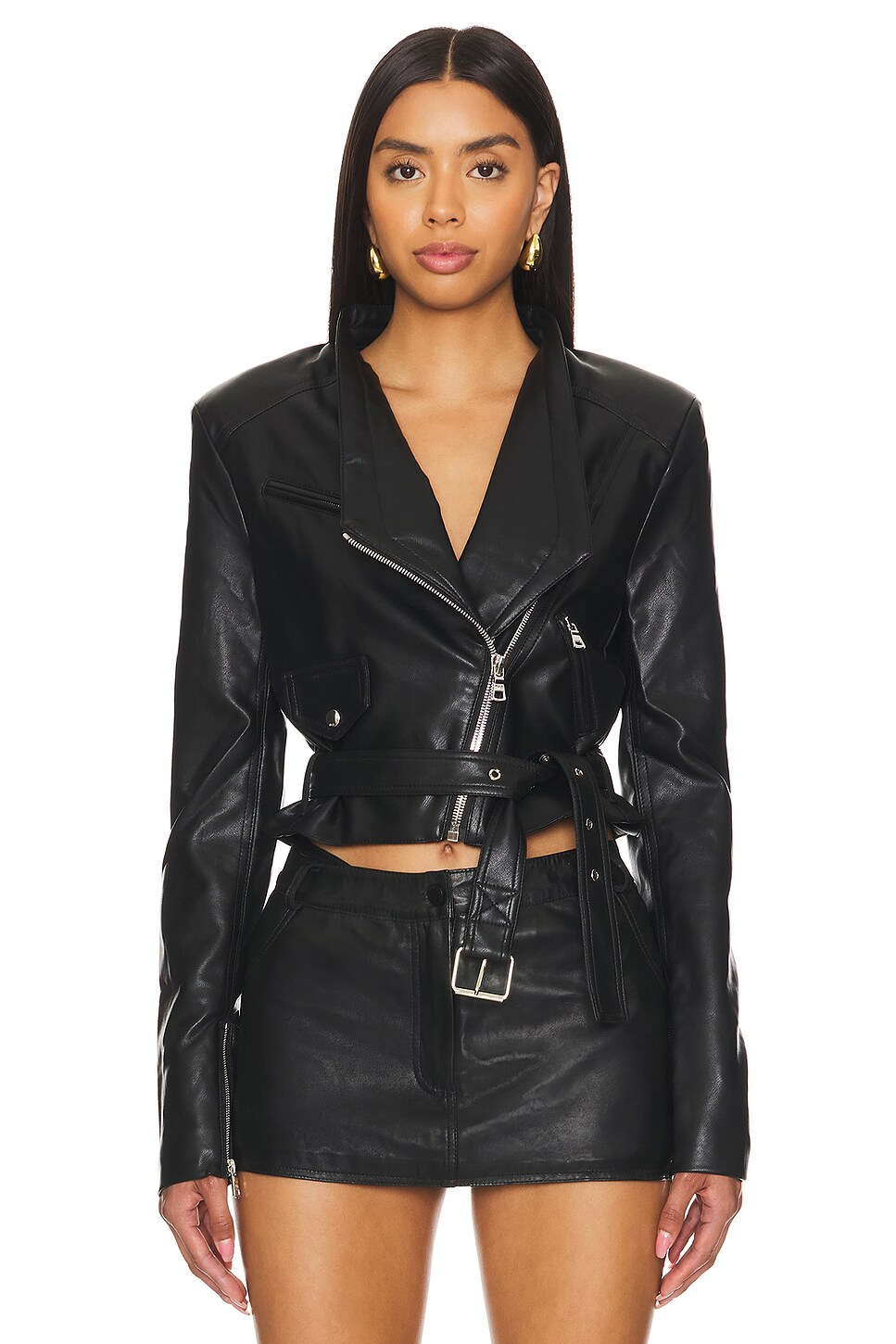 RTA Monique Cropped Jacket in Black | REVOLVE