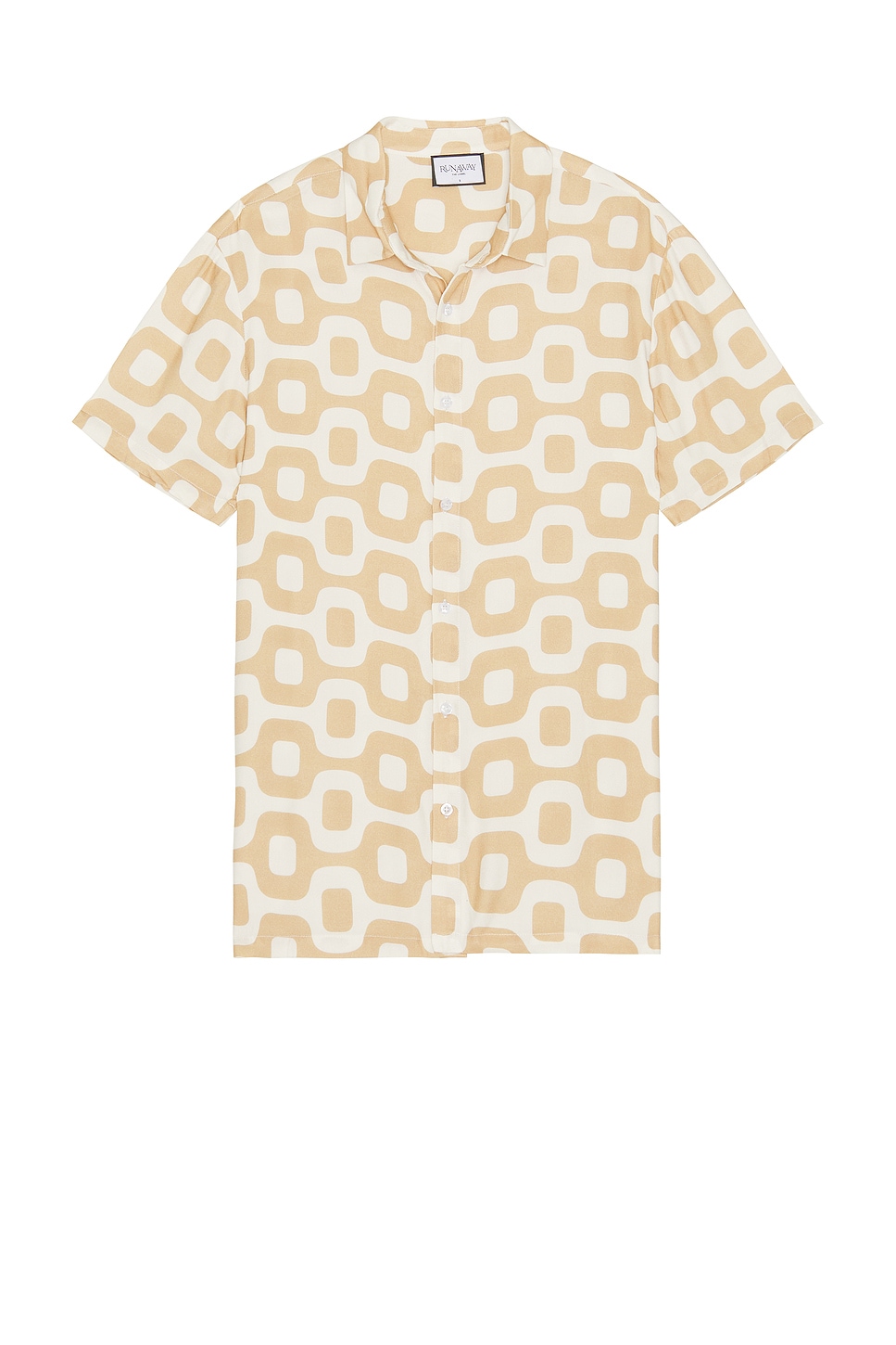 Runaway The Label Mason Shirt in Sand & White | REVOLVE