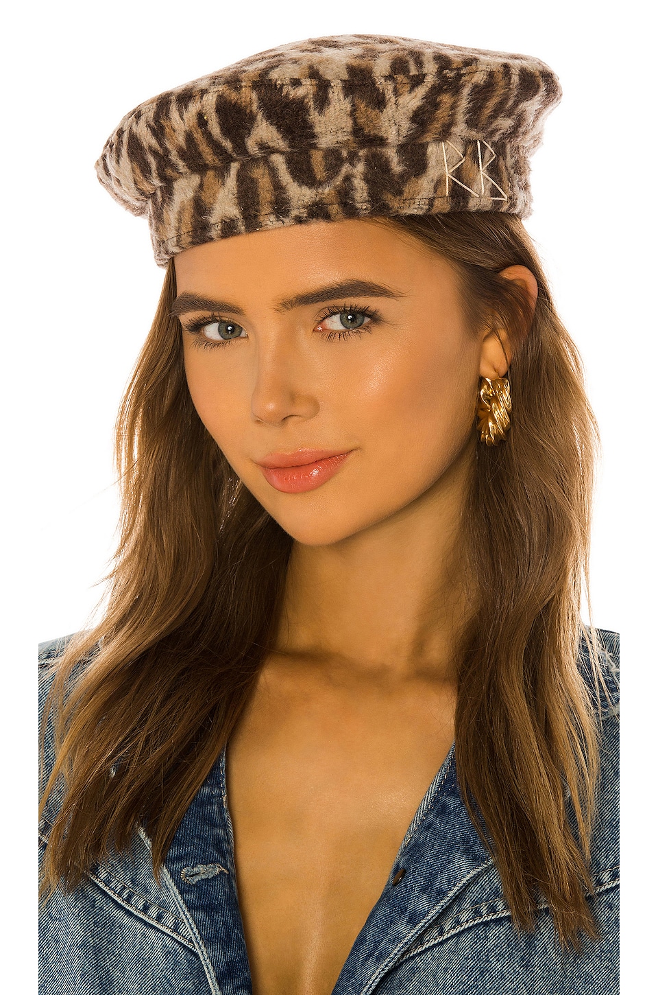 Ruslan Baginskiy Leopard Print Beret in Leopard Print | REVOLVE