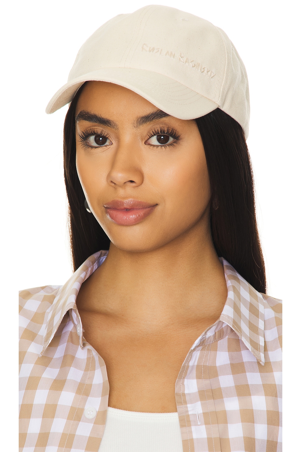 Ruslan Baginskiy Embroidered Baseball Cap in Light Beige | REVOLVE