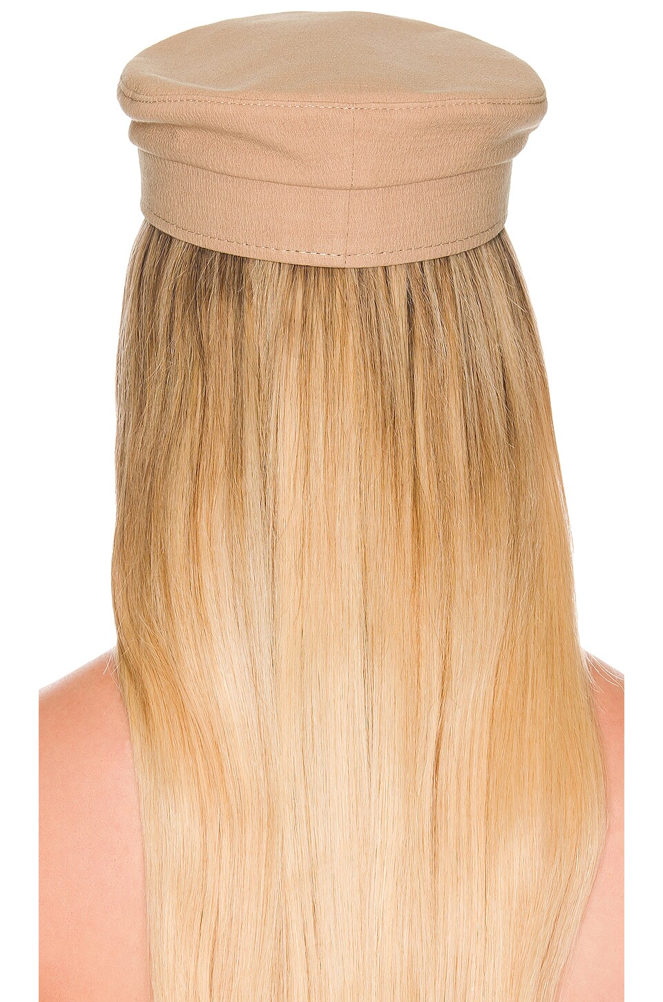 Ruslan Baginskiy Monogram Embellished Baker Boy Cap in Beige | REVOLVE