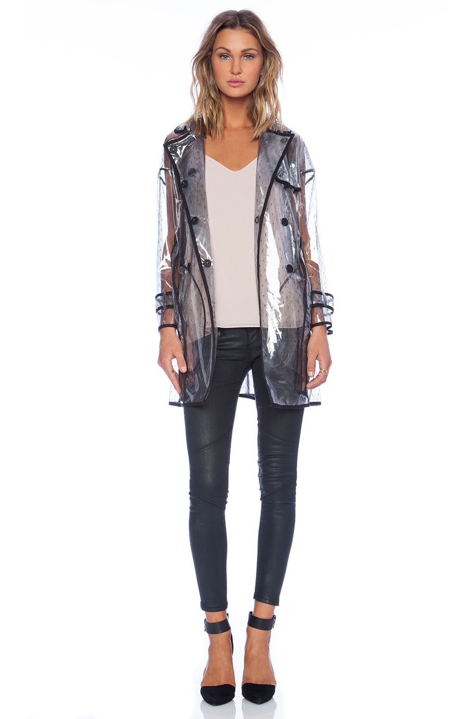 Red Valentino Rain Jacket in Black | REVOLVE
