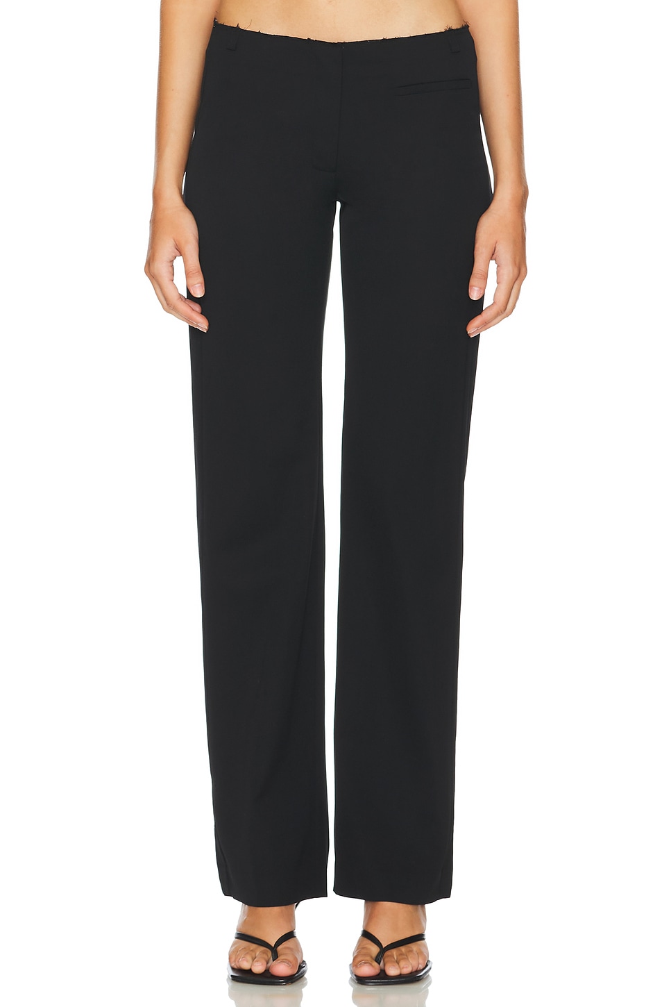 St. Agni Undone Edge Pants in Black | REVOLVE