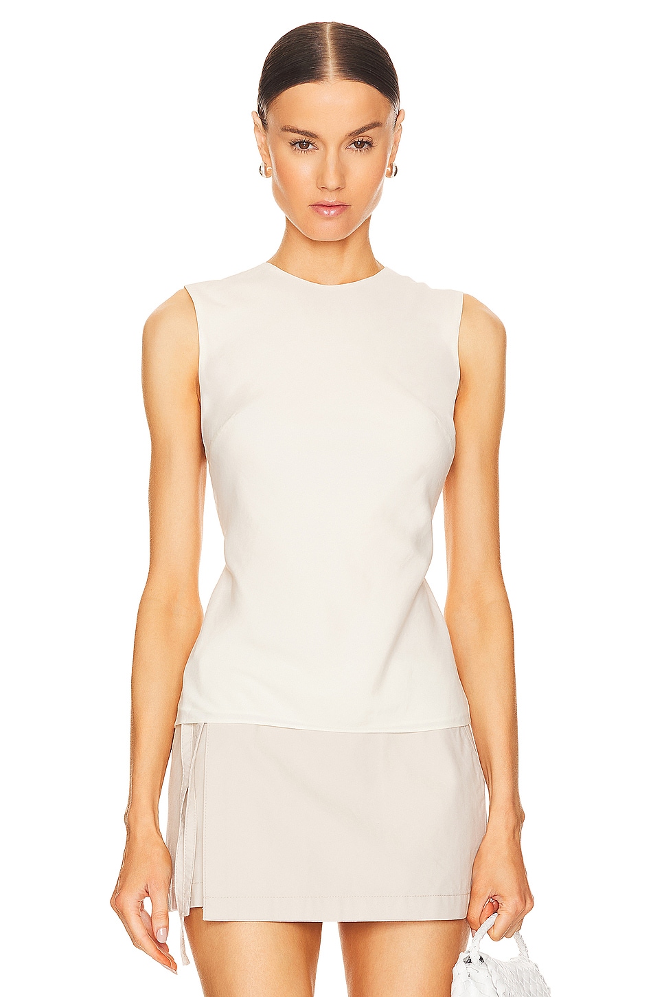 St. Agni Rouleau Tie Top in Porcelain | REVOLVE