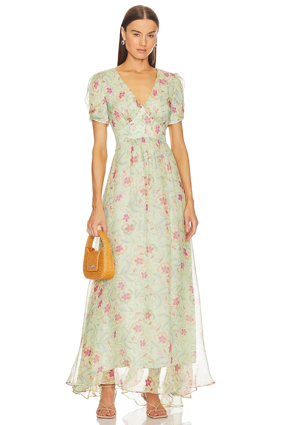 SALONI Mia Dress in Delemare Fern | REVOLVE