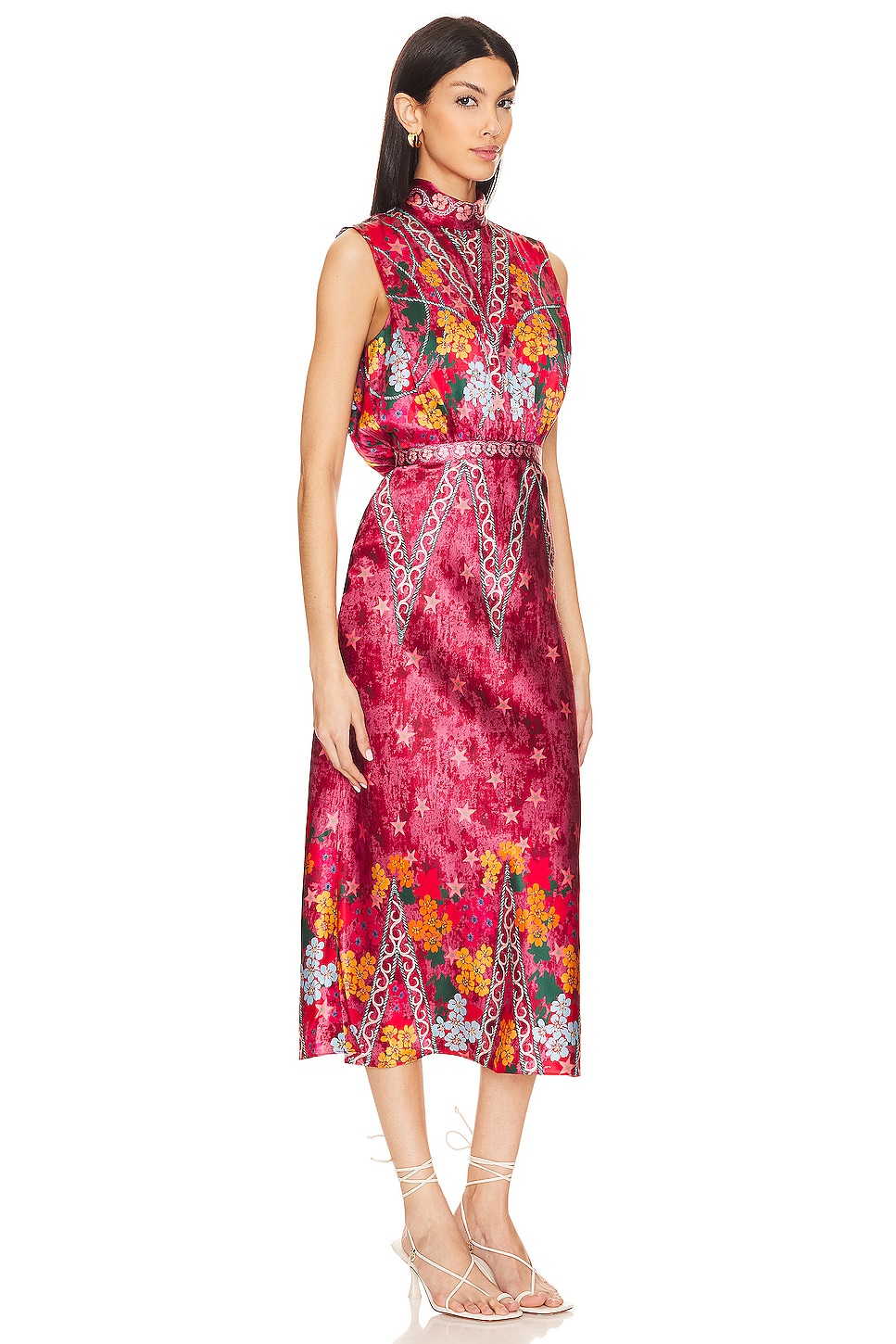Saloni Fleur Midi Dress