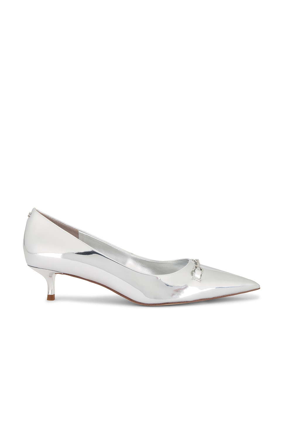 Sam Edelman Kaya Mini Heel in Soft Silver | REVOLVE