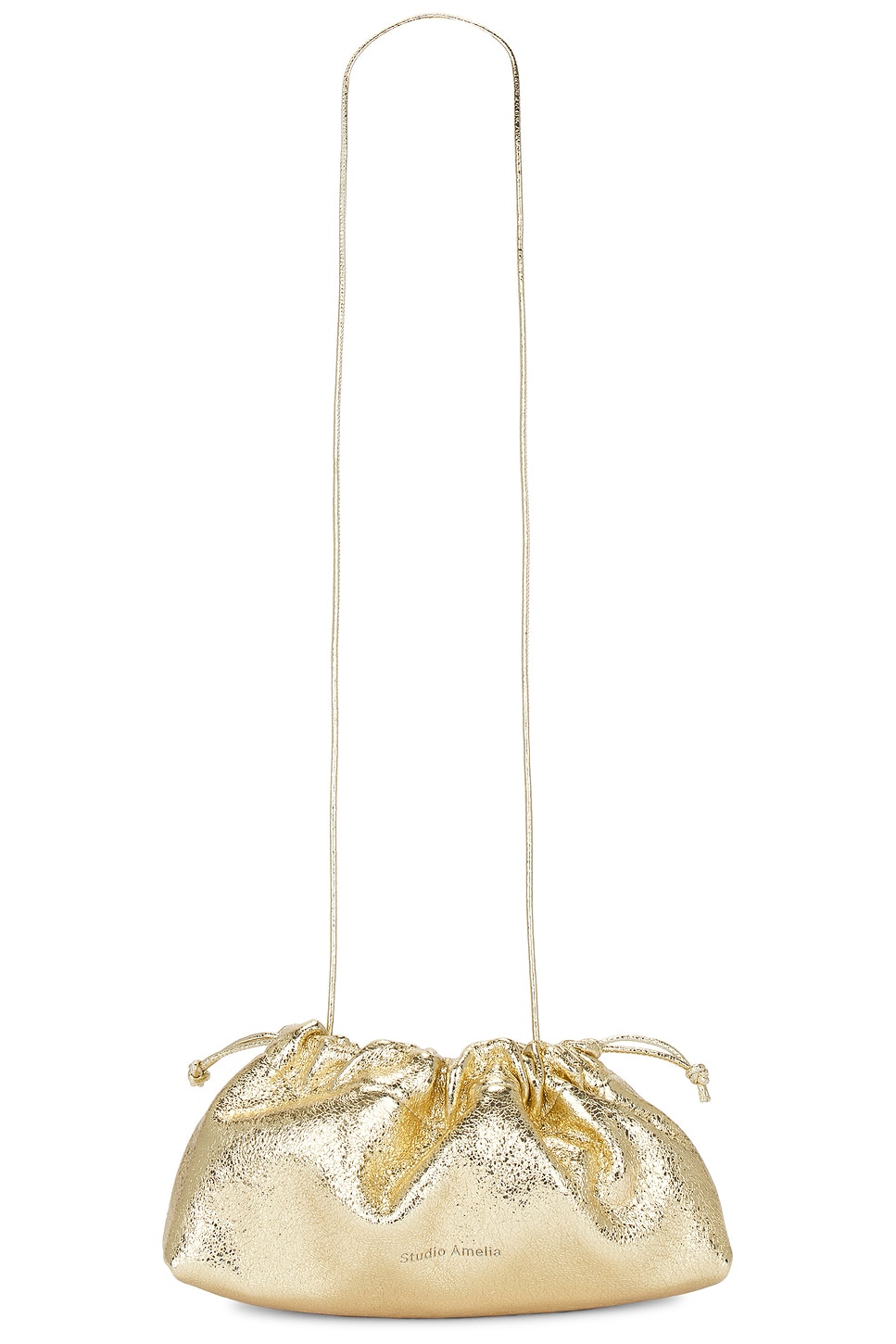 Studio Amelia Mini Drawstring Bag in Gold | REVOLVE