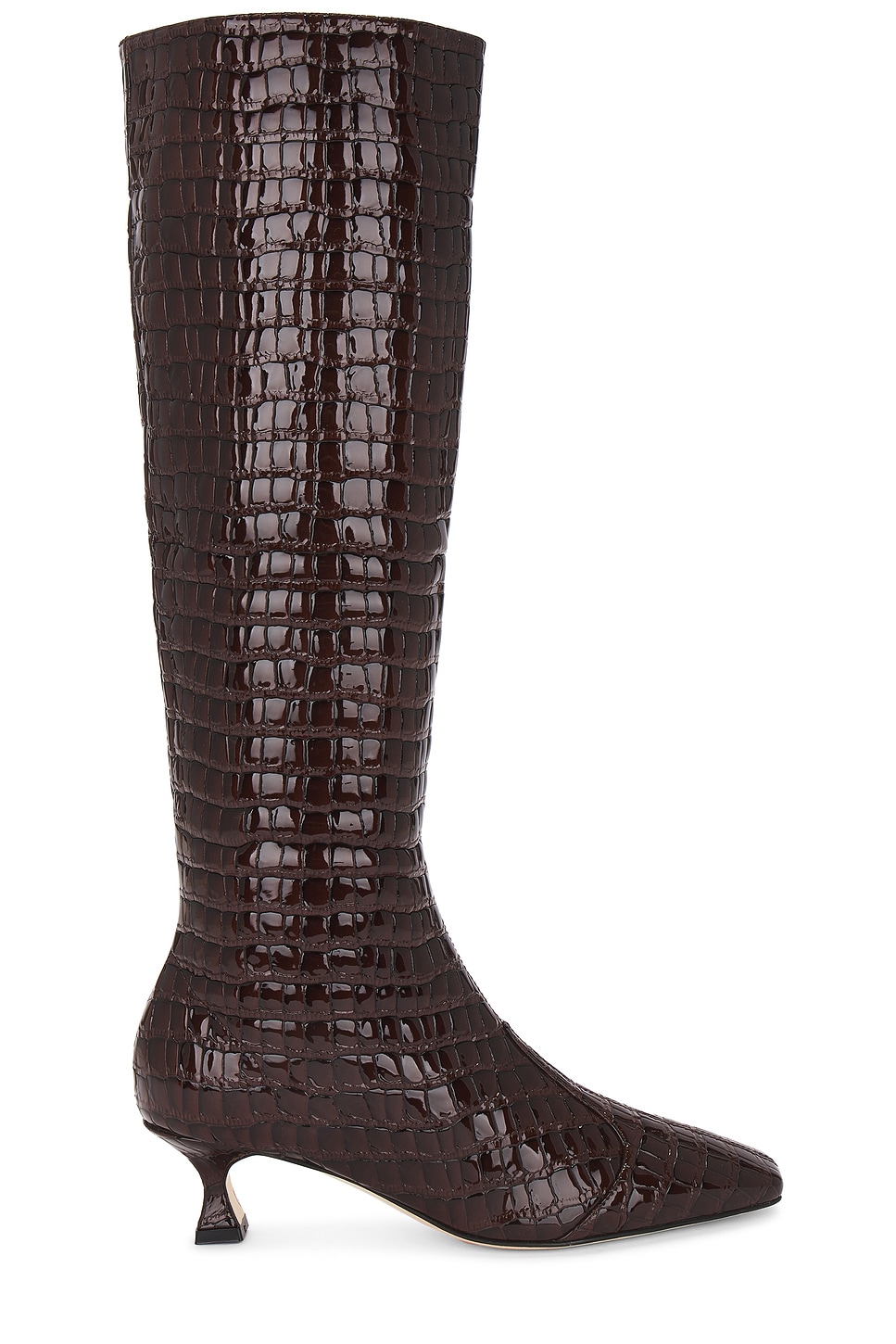 Studio Amelia Maverick Calf Boot in Burgundy | REVOLVE