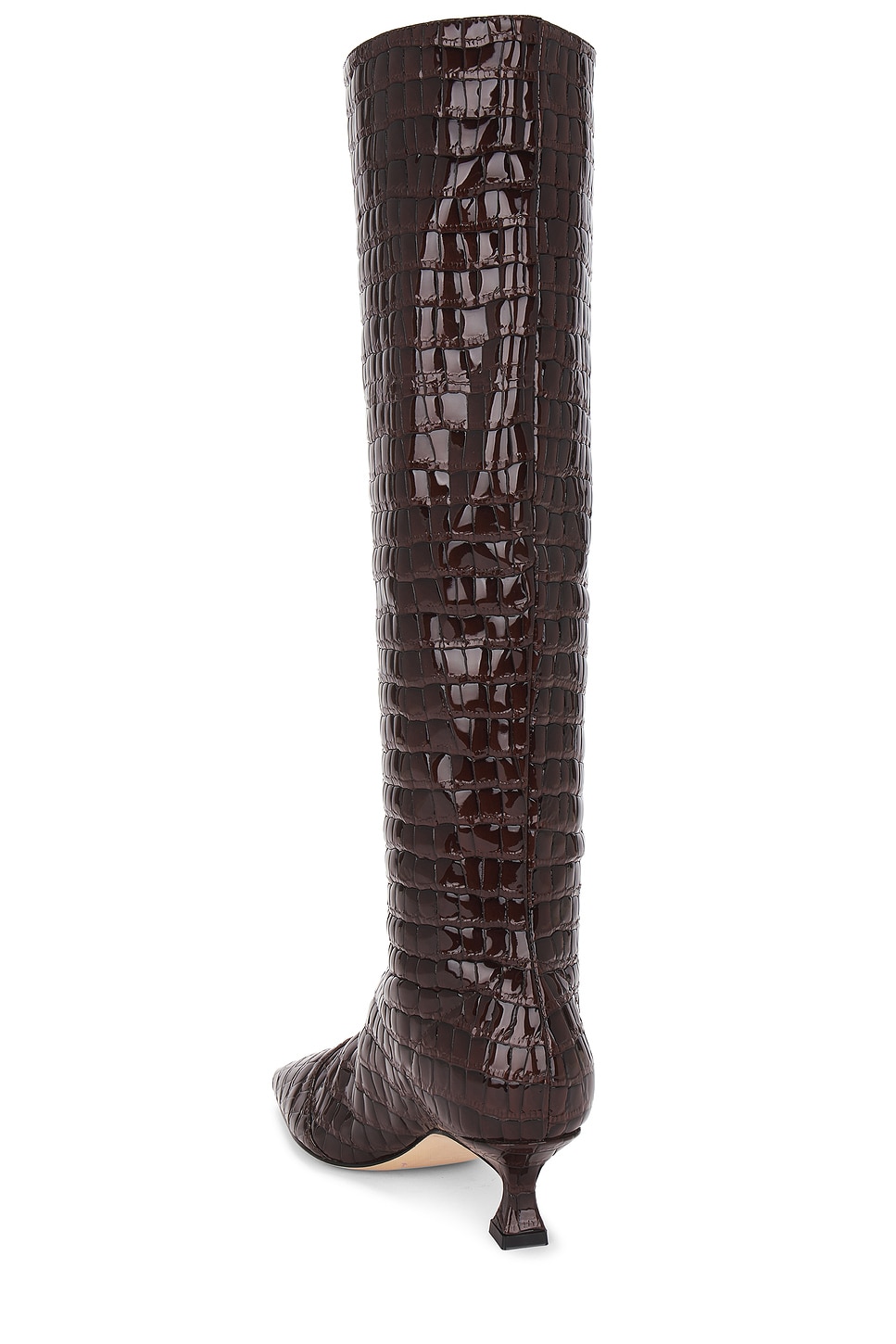 Studio Amelia Maverick Calf Boot in Burgundy | REVOLVE