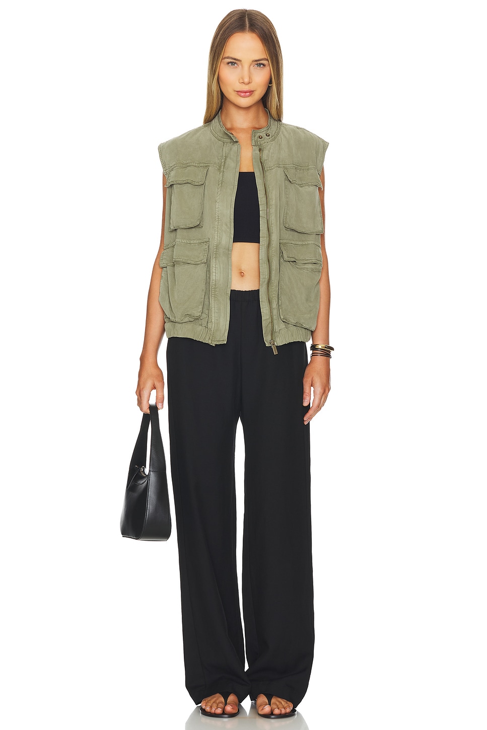 Sanctuary Field Utility Vest in Washed Olive | REVOLVE