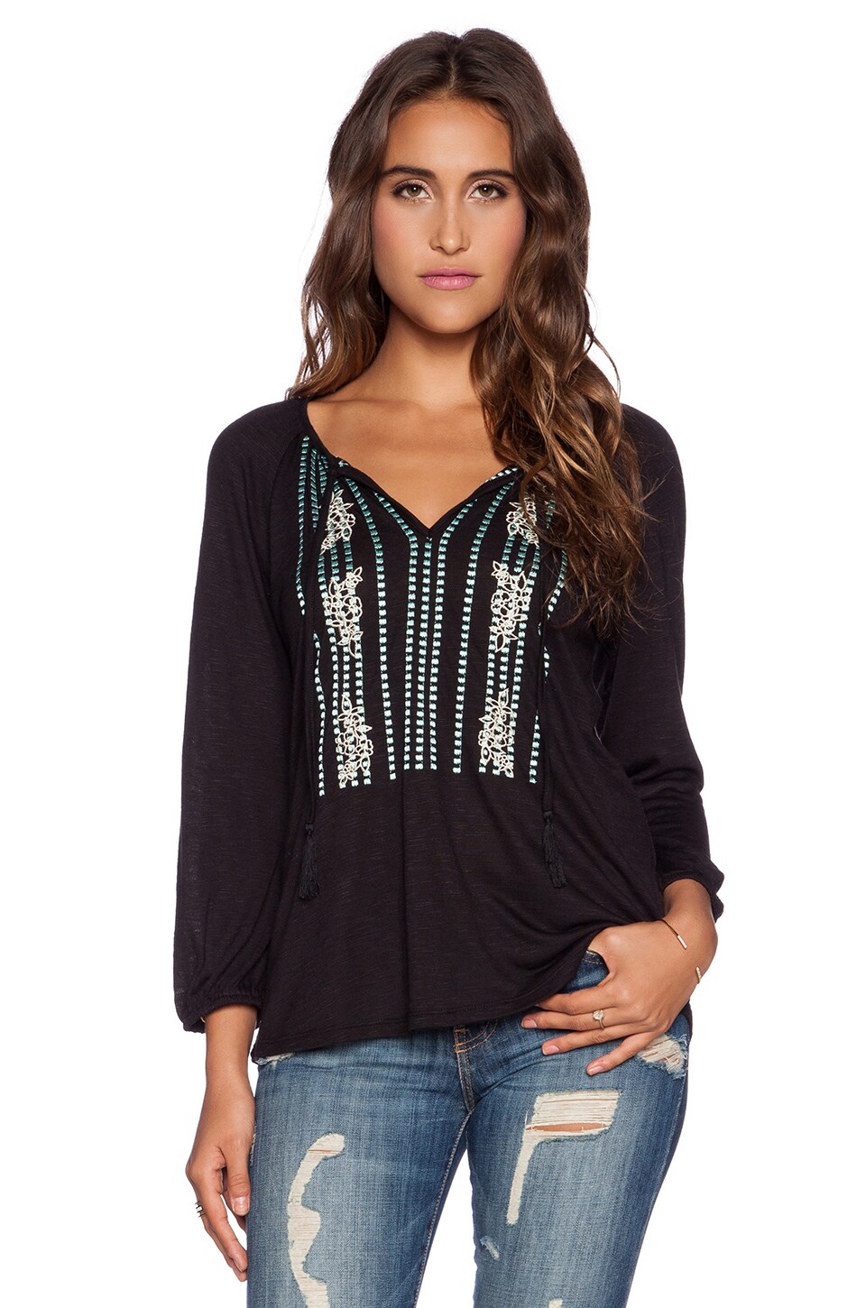 Sanctuary Market Boho Top in Black | REVOLVE