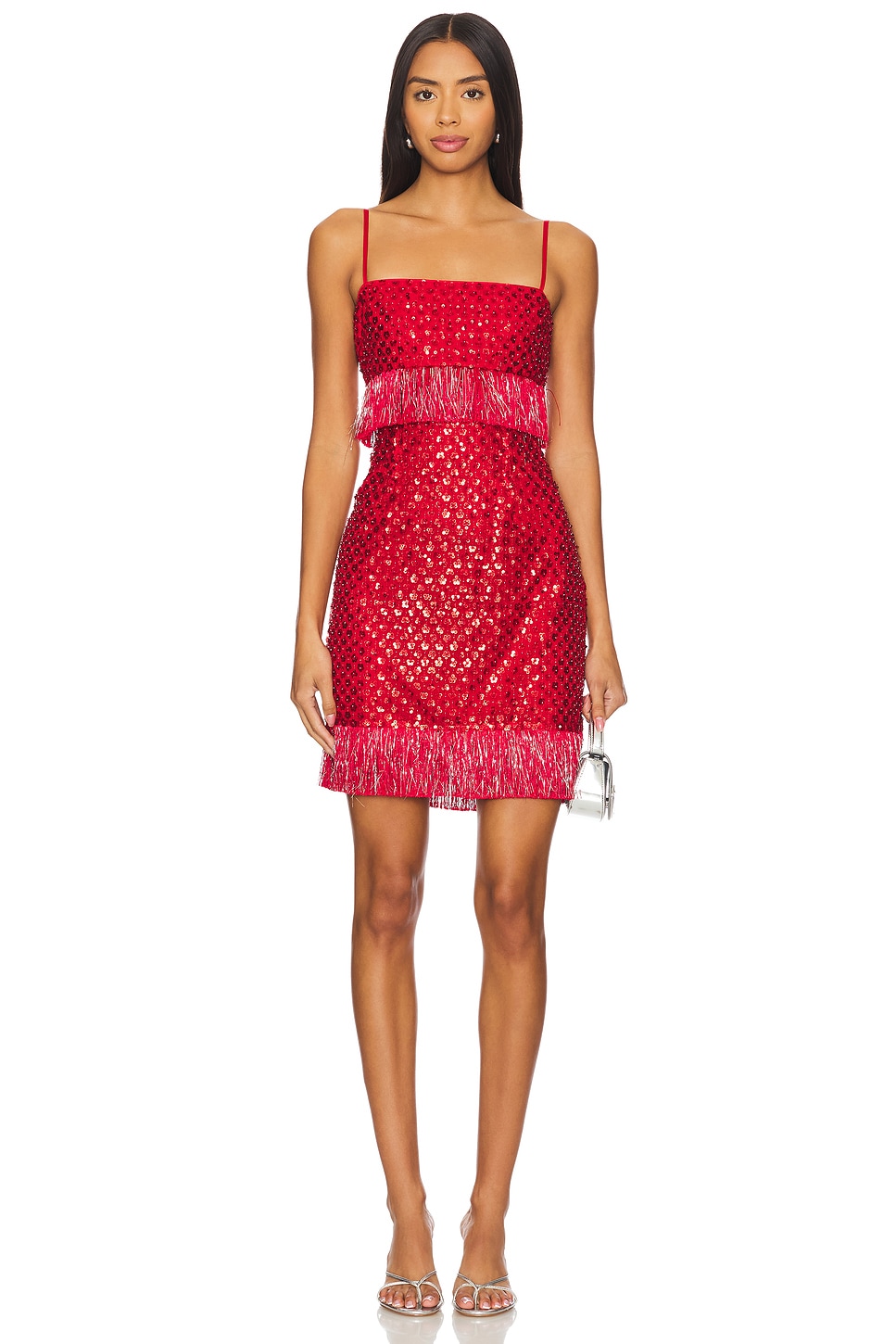 SAYLOR Caitriona Dress in Ruby | REVOLVE