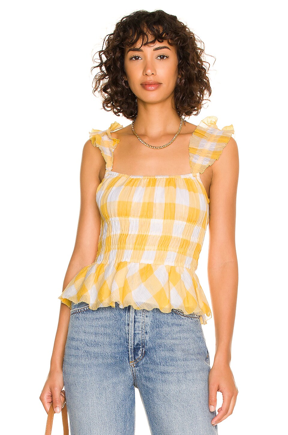 SAYLOR Randie Top in Yellow & White | REVOLVE