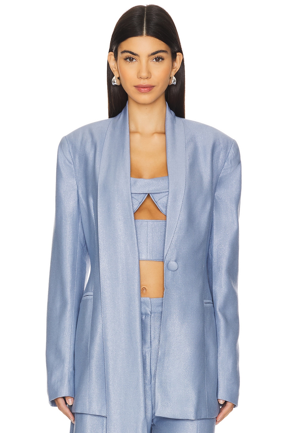 Sabina Musayev Gemini Jacket in Sky Blue | REVOLVE