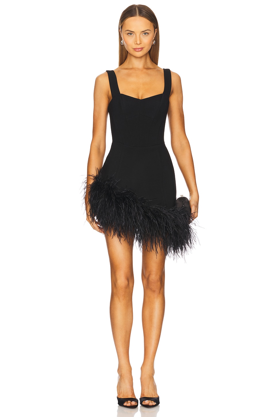 Santa Brands Swan Mini Dress in Black | REVOLVE