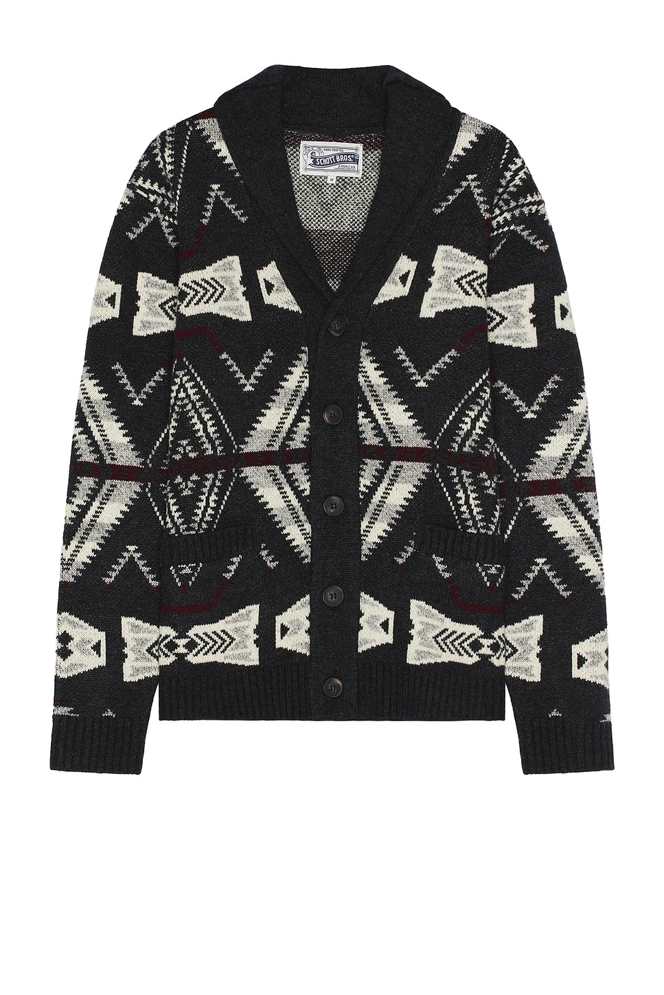 Schott Southwestern Cardigan in Heather Black | REVOLVE