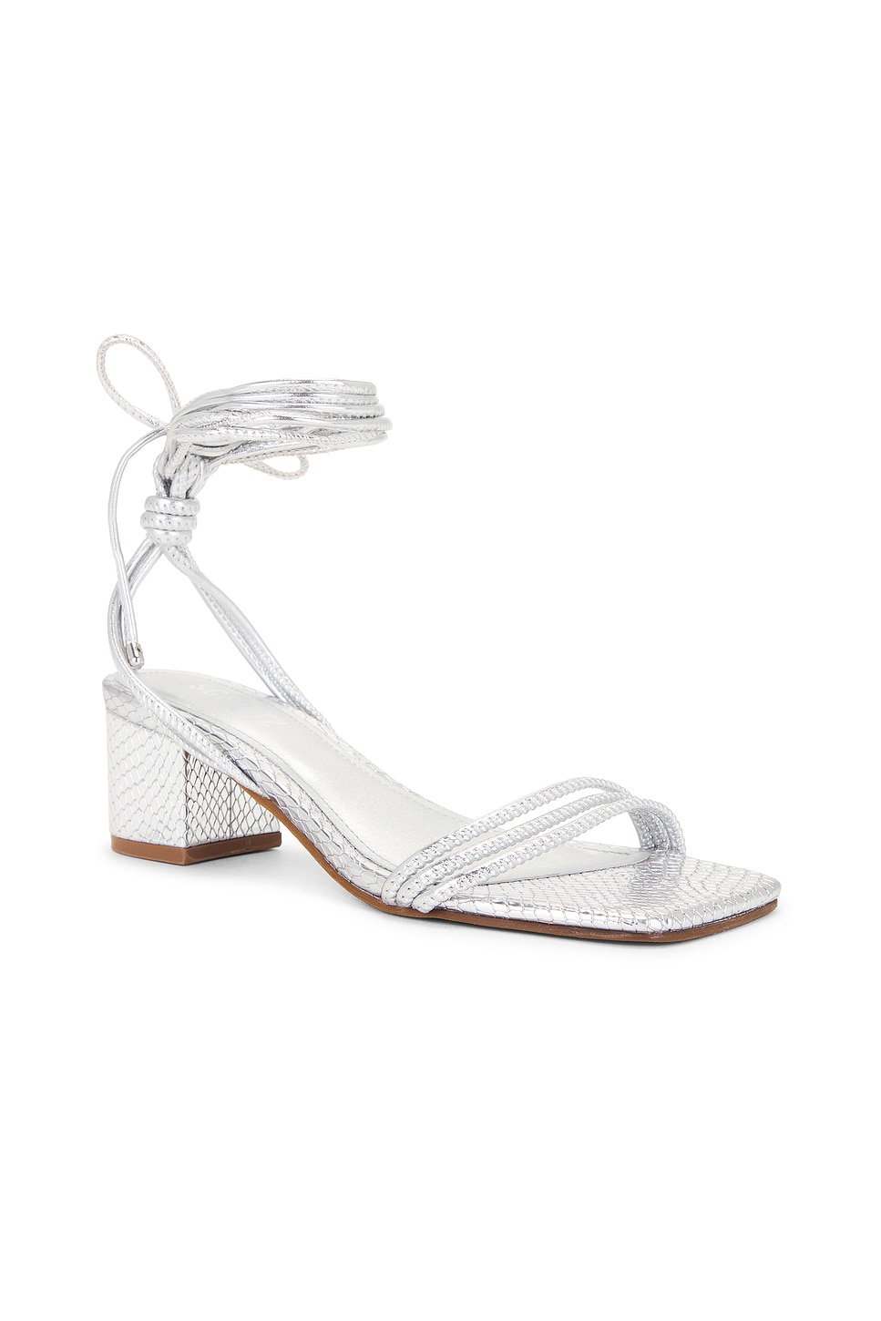 Schutz Thea Block Sandal in Silver | REVOLVE