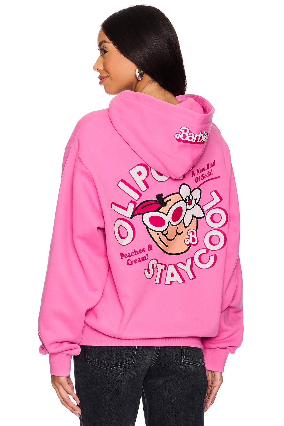 Stay Cool x OLIPOP Barbie Peaches & Cream Hoodie in Pink | REVOLVE