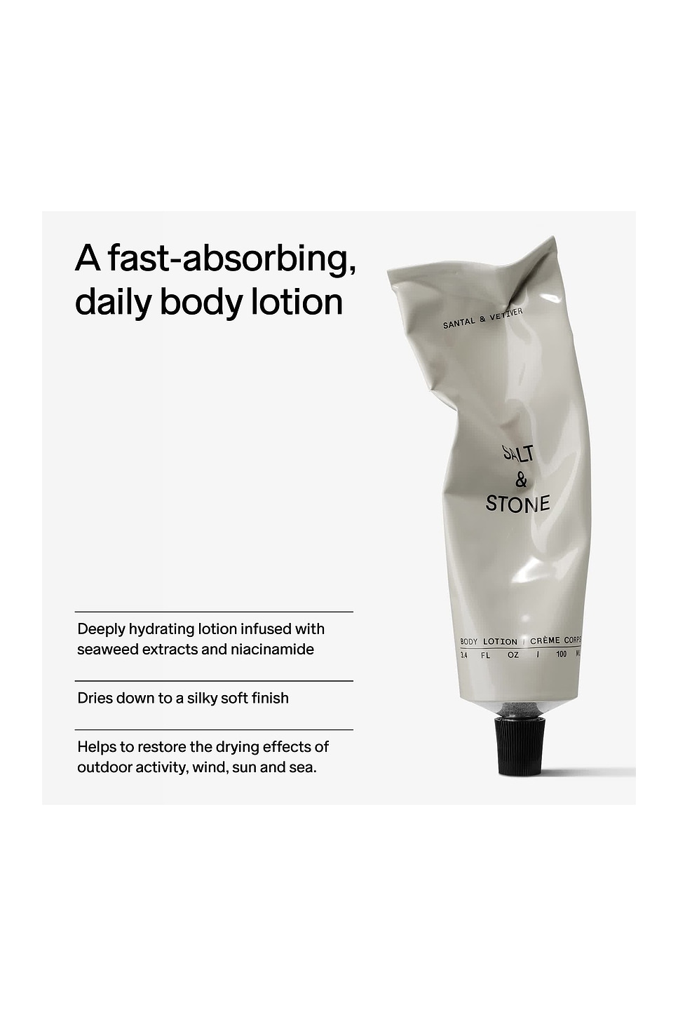 SALT & STONE Santal & Vetiver Body Lotion 100ml | REVOLVE