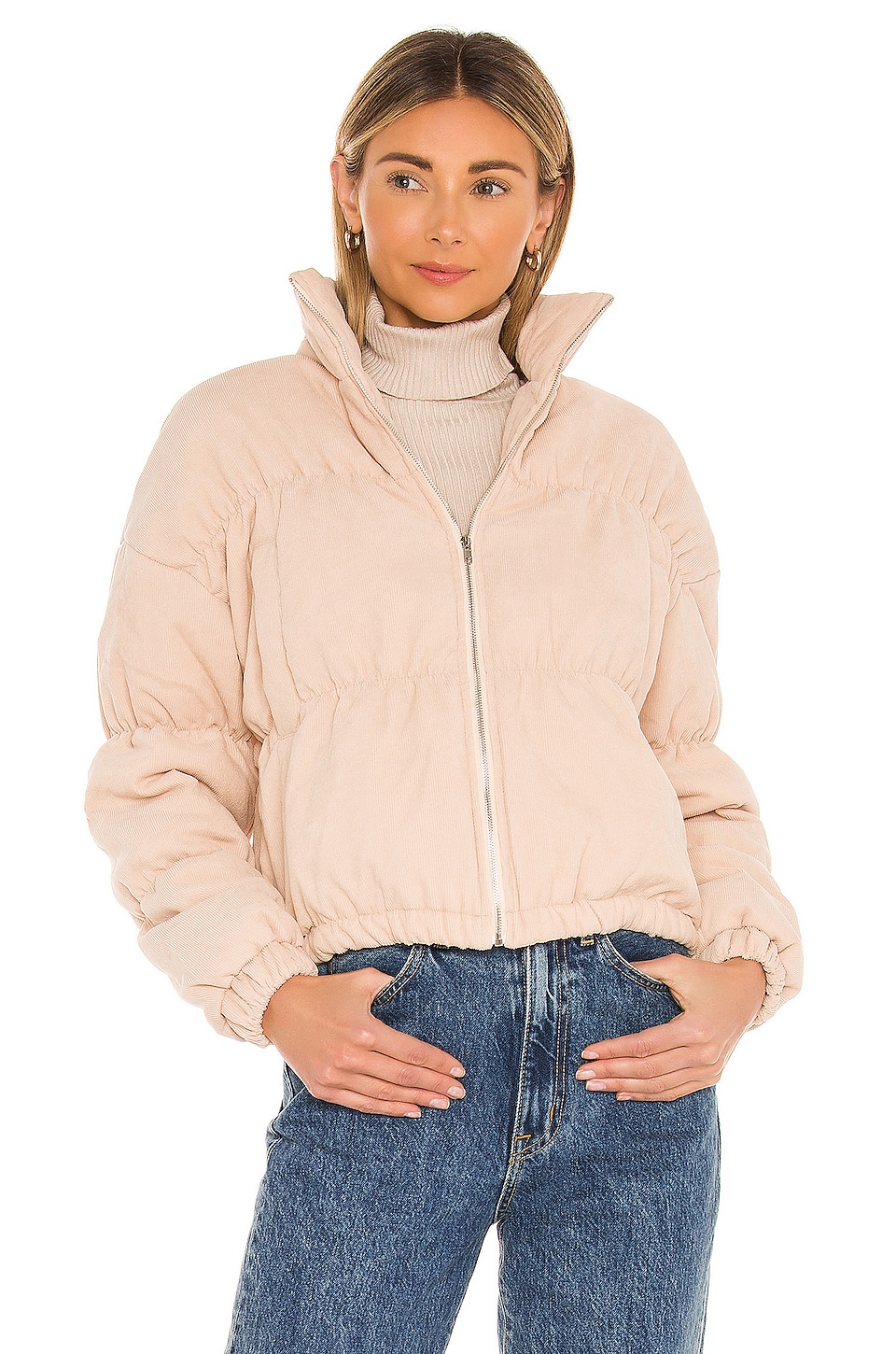 SNDYS Kain Bomber Jacket in Sand | REVOLVE