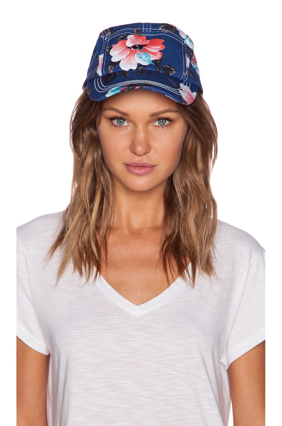 Seafolly Hula 5 Panel Cap in French Blue | REVOLVE