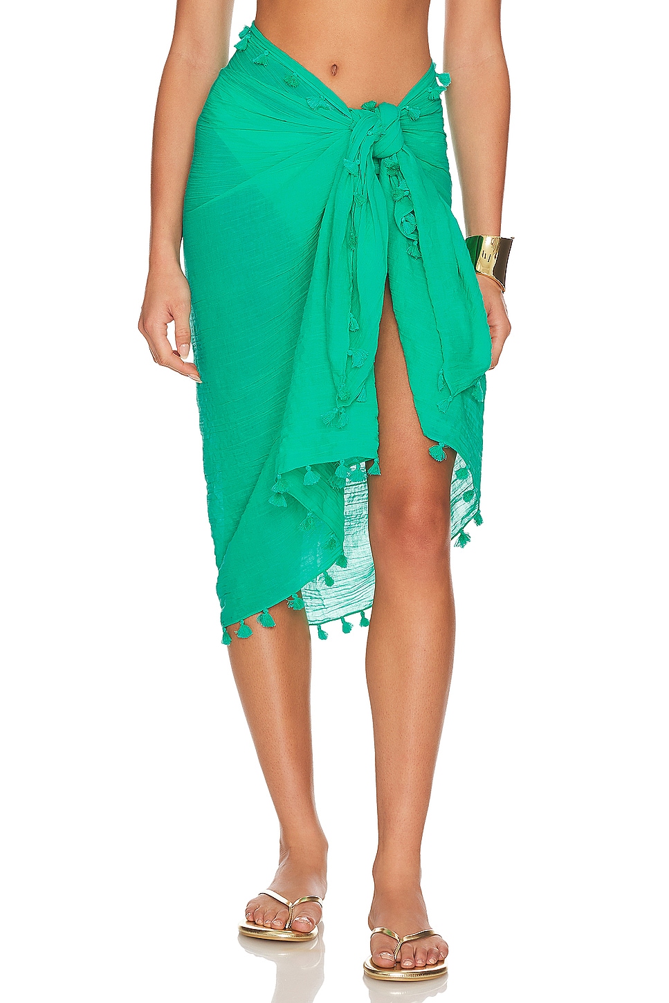 Seafolly Gauze Sarong in Jade | REVOLVE