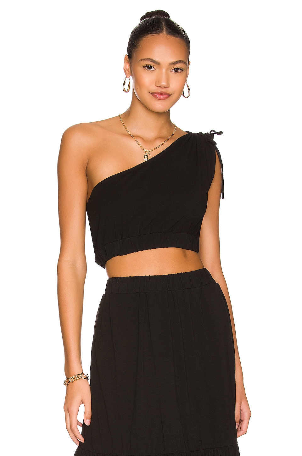 Seafolly Island In The Sun Crop Top in Black | REVOLVE
