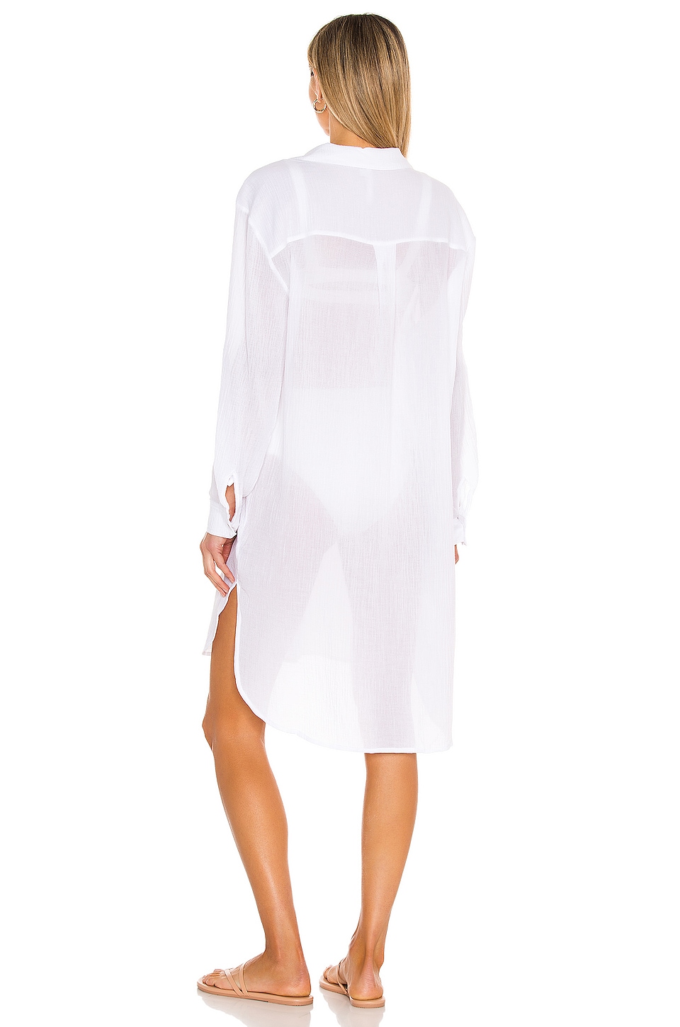 Seafolly Crinkle Twill Beach Tunic in White | REVOLVE