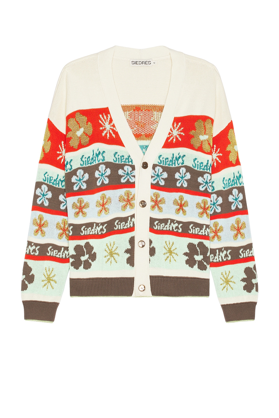 SIEDRES Amber Graphic Intarsia Knit Cardigan in Multi | REVOLVE