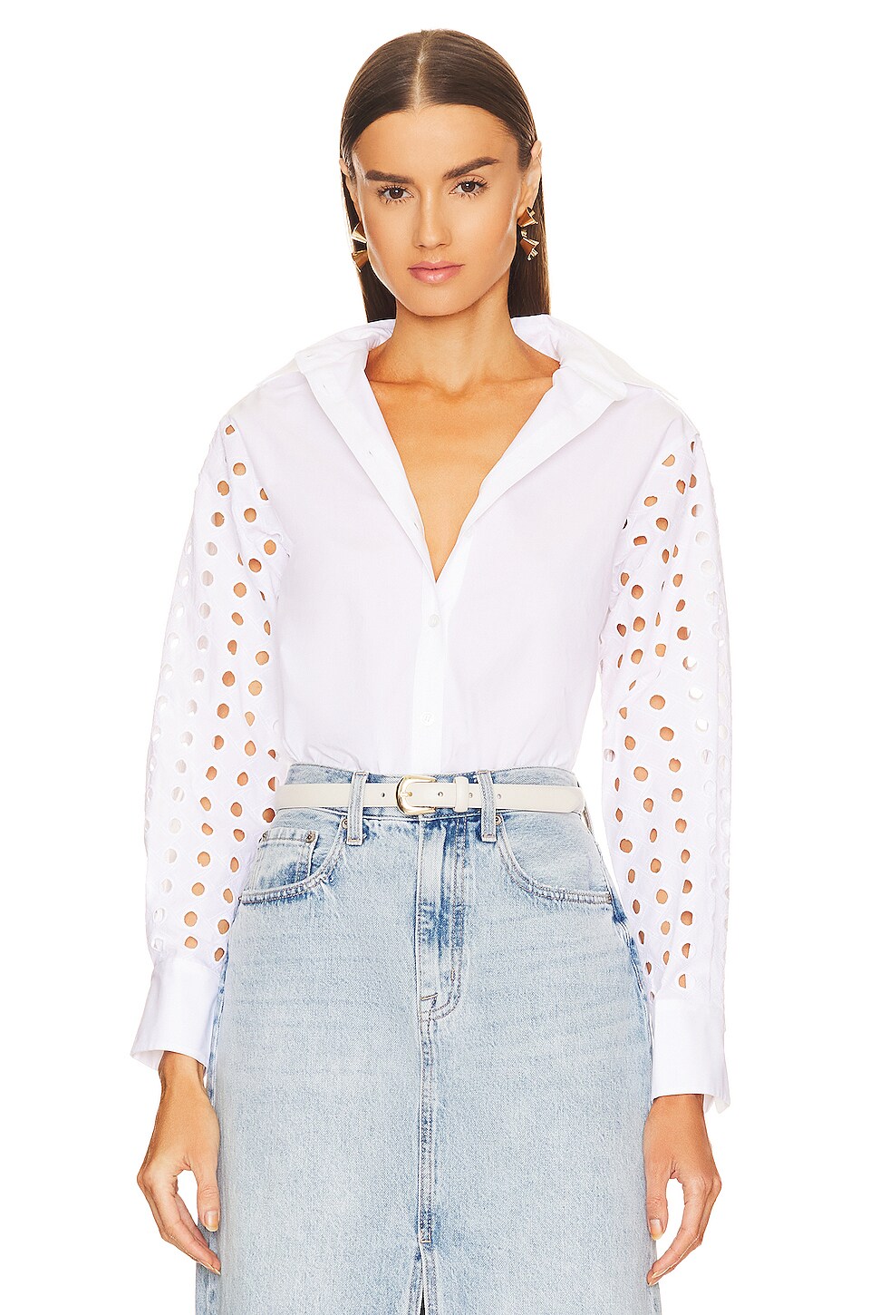 See By Chloe Eyelet Top in White | REVOLVE