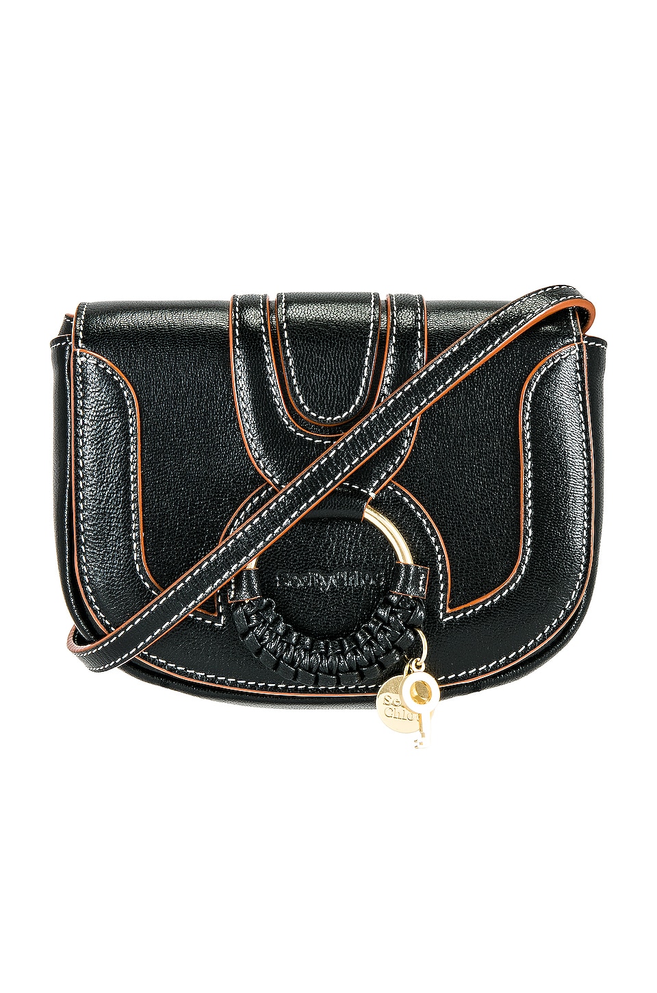 See By Chloe Mini Hana Contrasted Crossbody in Black | REVOLVE